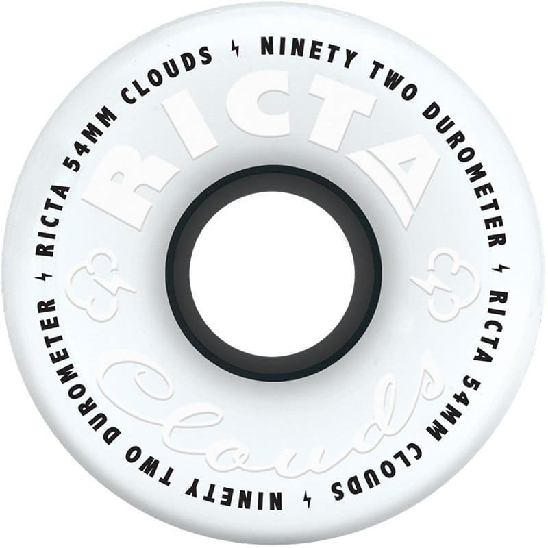 Ricta Clouds 92a Skateboard Wheels - white/black (92a) | Tactics