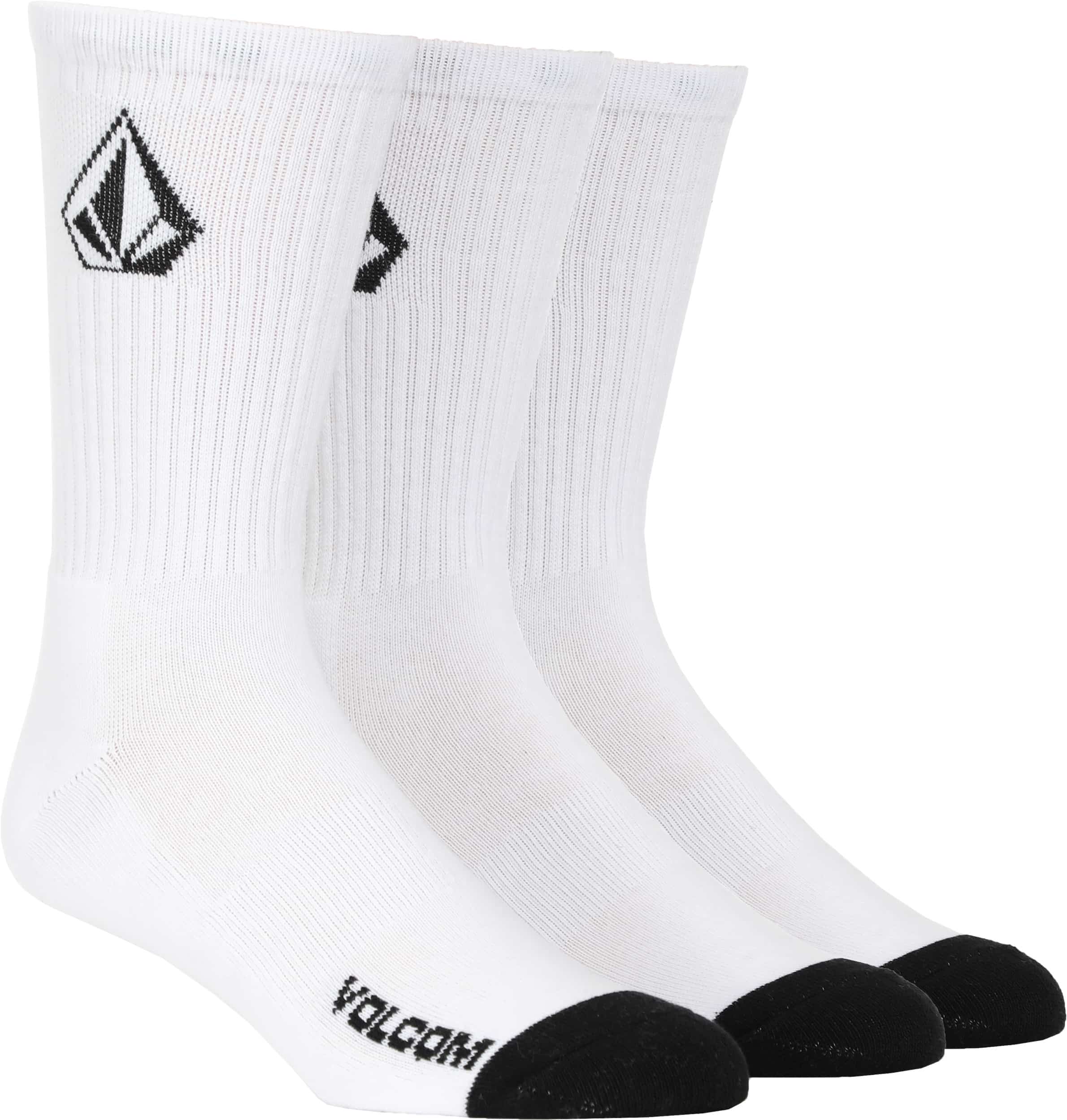 Volcom Full Stone Sock 3-Pack - white | Tactics