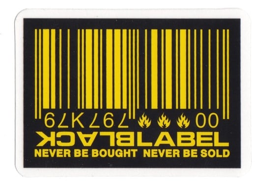 Black Label Barcode Sticker - yellow/yellow | Tactics
