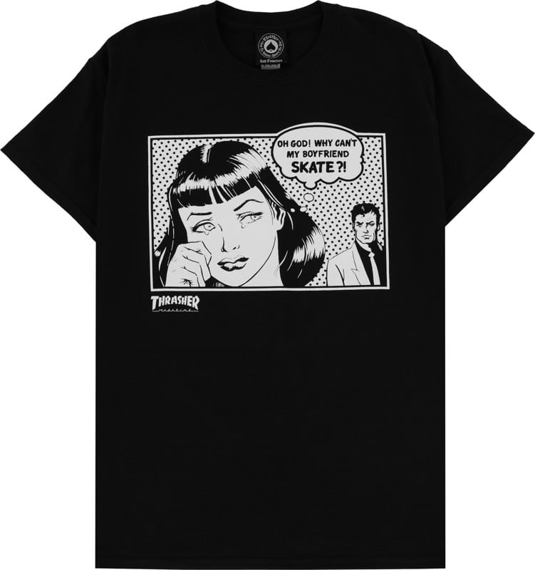 Thrasher Boyfriend T-Shirt - black | Tactics