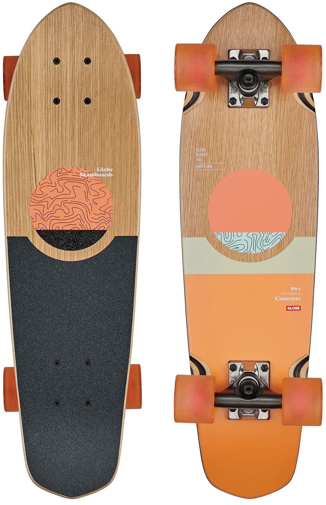 Globe Blazer 26" Cruiser Skateboard Complete - Free Shipping | Tactics