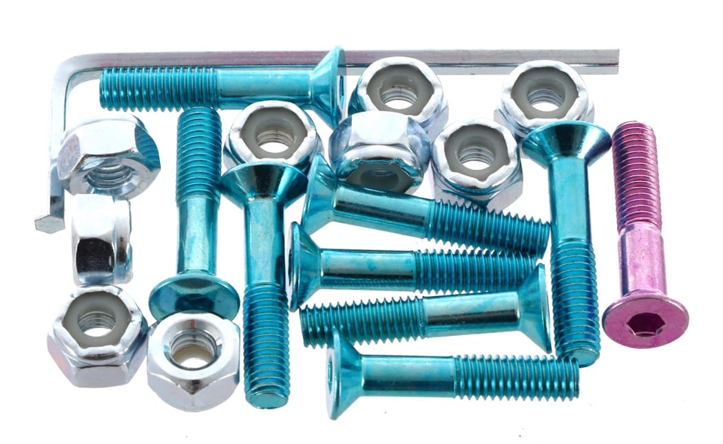 Krux Krome Allen Skateboard Hardware - blue/pink krome | Tactics