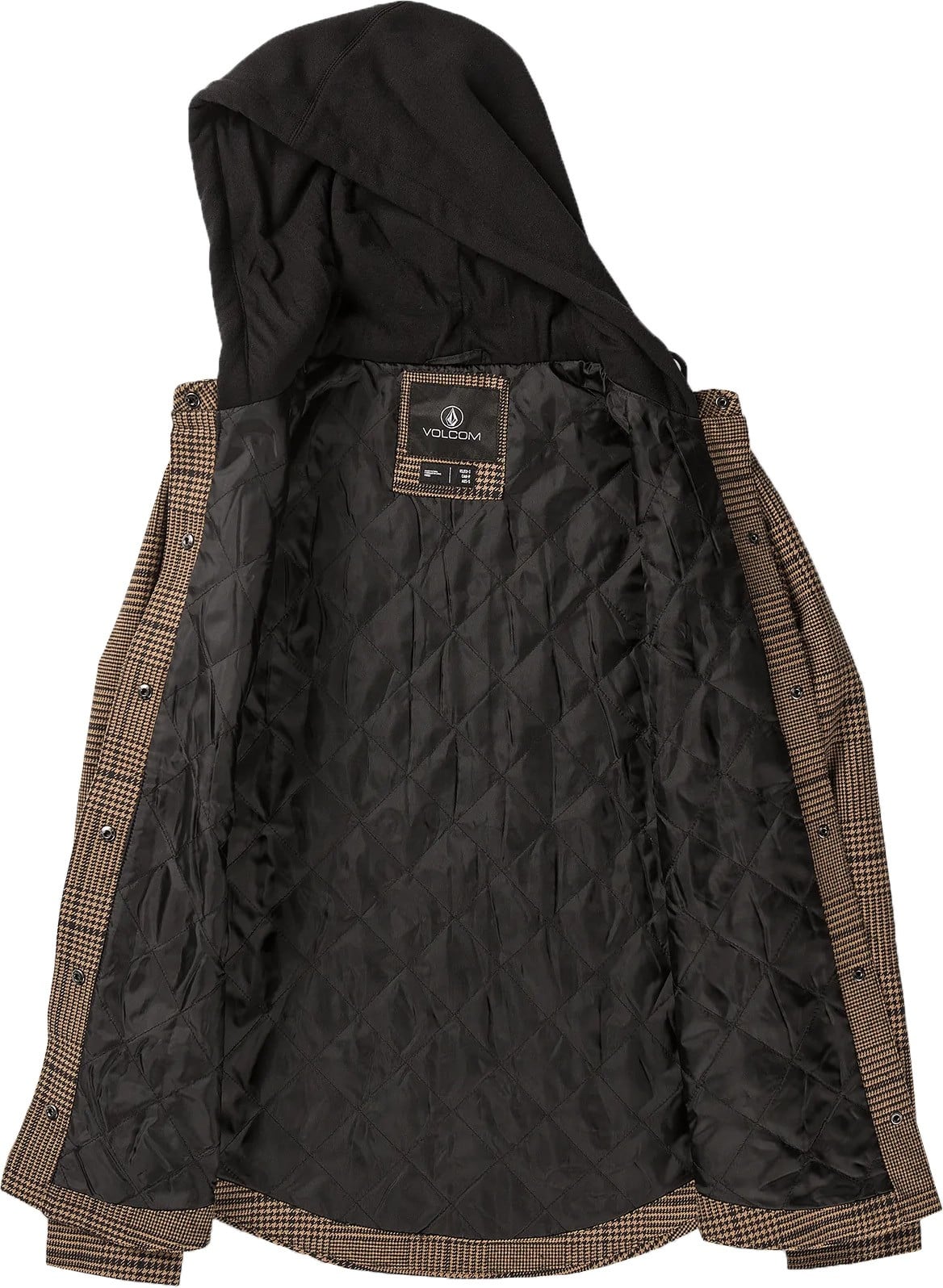 Volcom Women's Hooded Flannel Jacket - caramel | Tactics