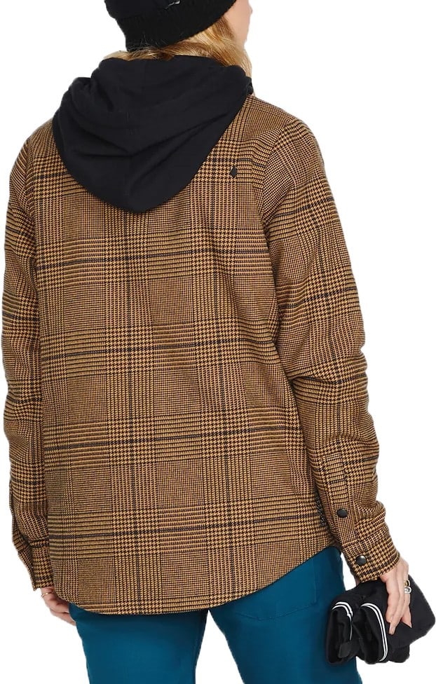 Volcom Women's Hooded Flannel Jacket - caramel | Tactics