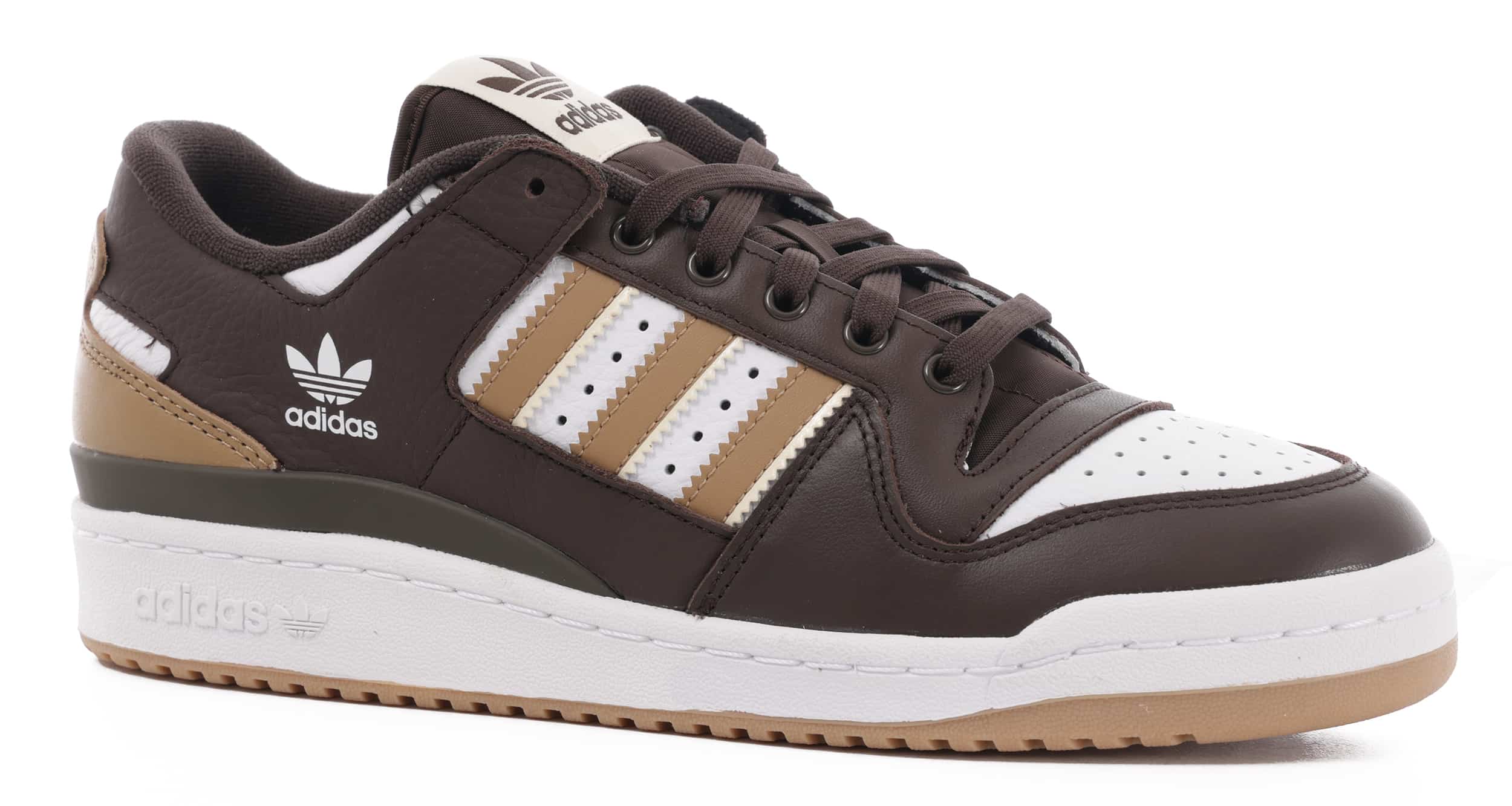 Adidas Forum 84 Low Adv Skate Shoes Dark Brown Ecru Tint Footwear