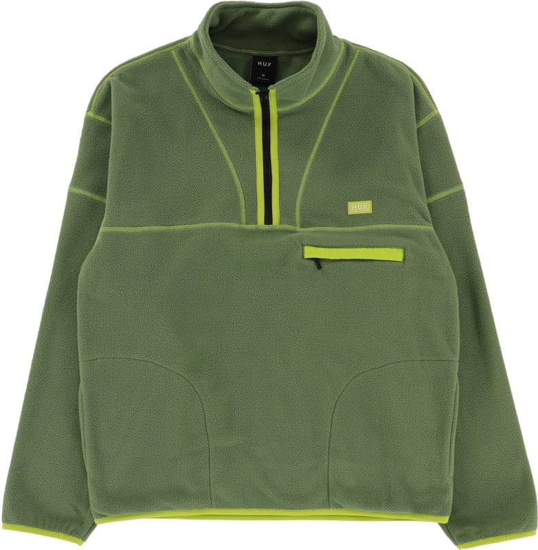 HUF Elysian Quarter Zip Fleece Jacket - avocado | Tactics