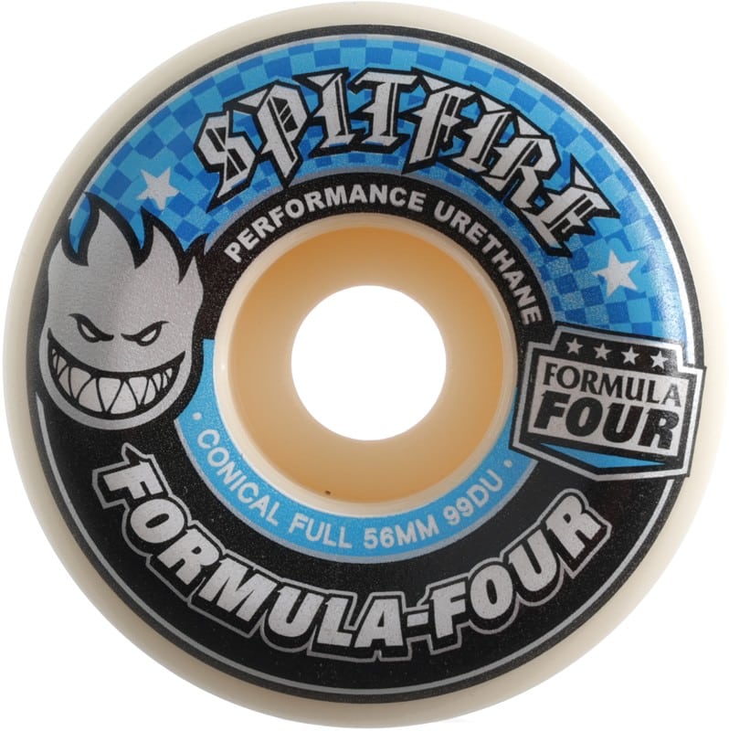 Spitfire Formula Four Conical Full Skateboard Wheels - white 56 (99d ...