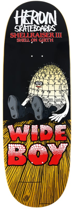 Heroin Shellraiser 3 10.75 Wide Boy Skateboard Deck - yellow | Tactics