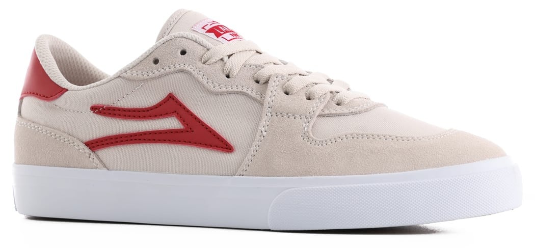 Lakai York Skate Shoes - white/red suede | Tactics