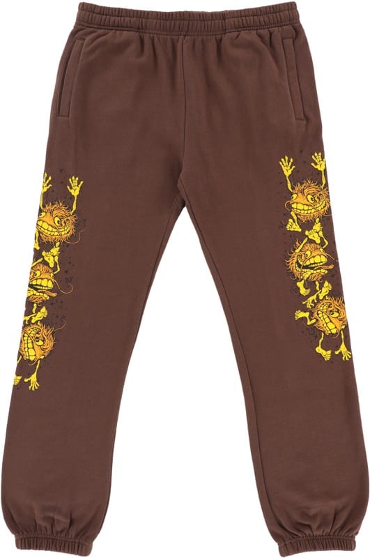 Anti-Hero Grimple Stack Sweatpants - brown/orange-yellow-black | Tactics