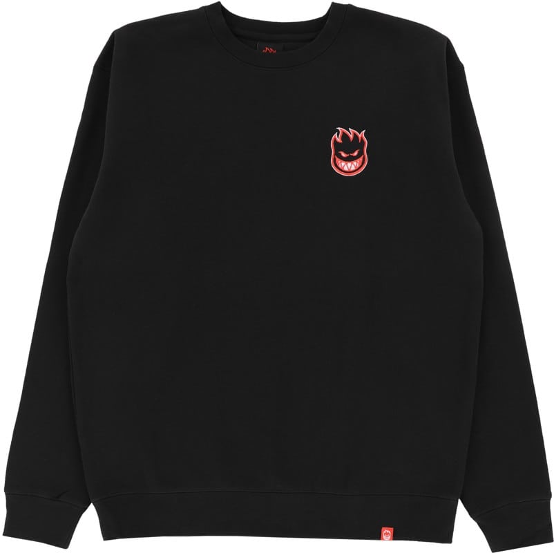 Spitfire Lil Bighead Fill Crew Sweatshirt - black/black-red-white | Tactics