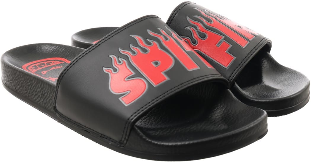 Spitfire Demonseed Script Slide Sandals - black/red/white | Tactics