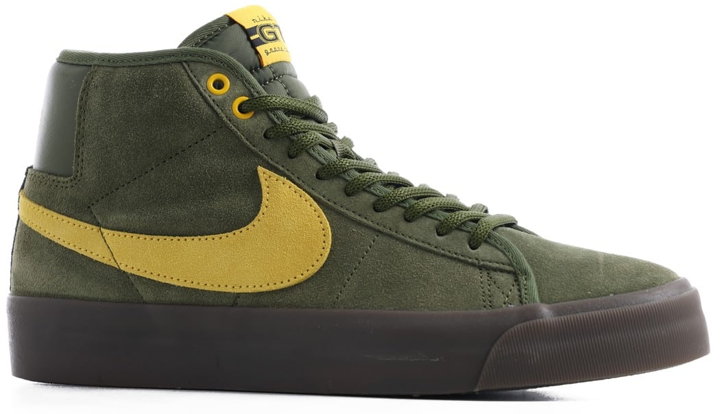 Nike SB Zoom Blazer Mid - Quickstrike Skate Shoes - (anti-hero) rough green/amarillo-rough green ...