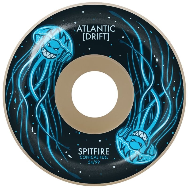 Spitfire Atlantic Drift Formula Four Conical Full Skateboard Wheels - natural (99d) | Tactics