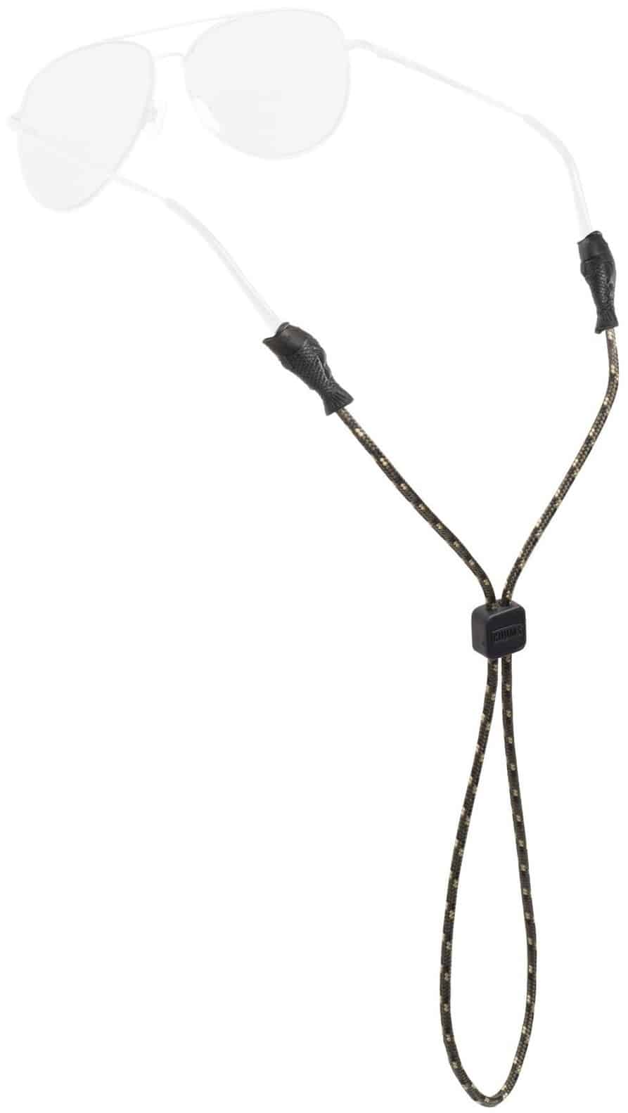 Chums Fish Tip Sunglasses Retainer - olive/gold/black (3mm rope) | Tactics