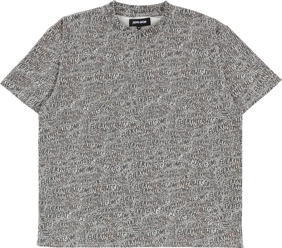 Fucking Awesome Burnt Sticker Stamp T-Shirt - aop | Tactics