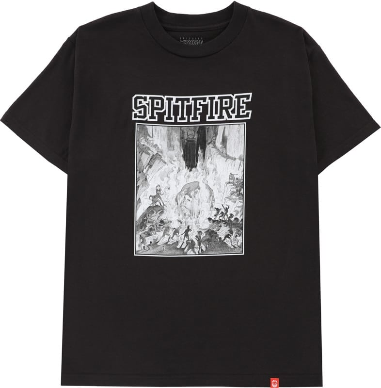 Spitfire Inferno T-Shirt - black/black-white | Tactics