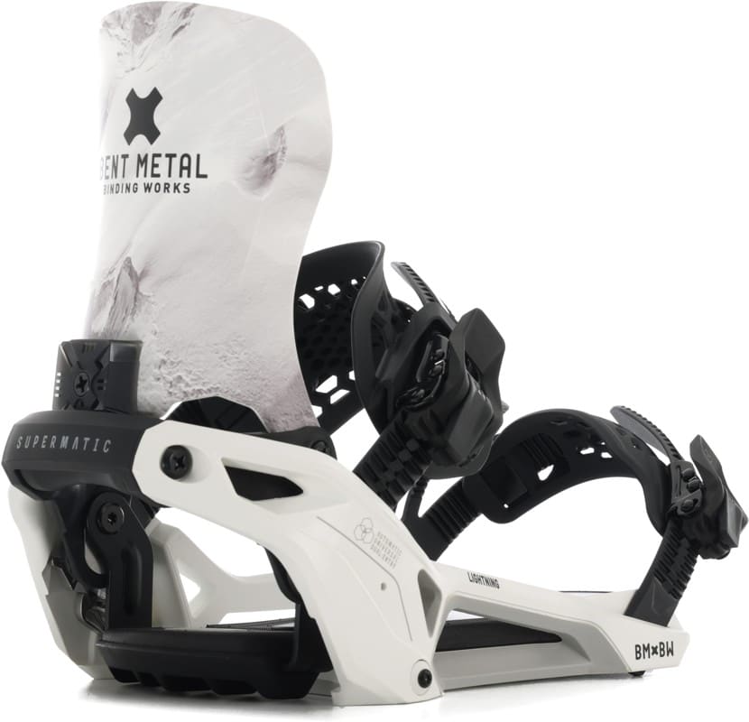 Bent Metal Lightning Supermatic Snowboard Bindings 2026 - white | Tactics