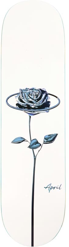 April Chrome Rose 8.25 Skateboard Deck - white | Tactics