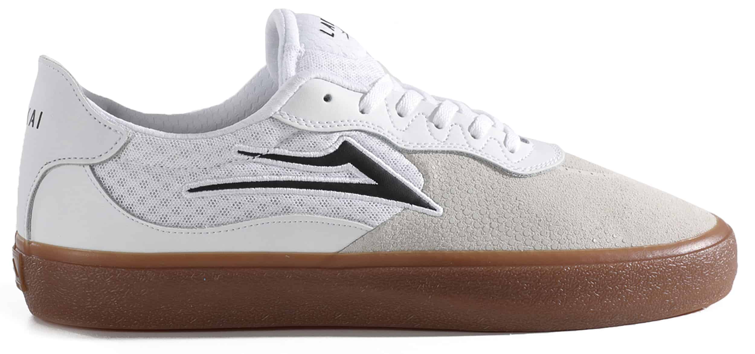 Lakai Essex Skate Shoes - white/gum leather | Tactics