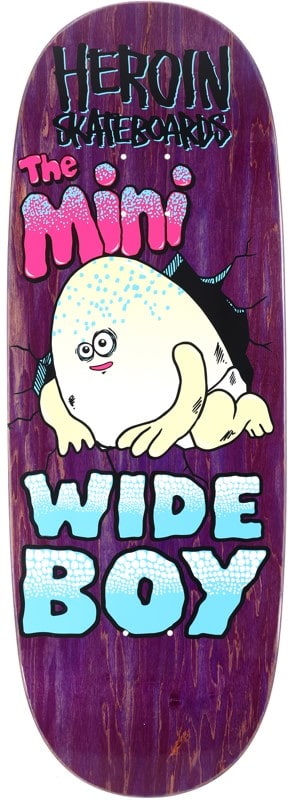 Heroin Mini Wide Boy 10.5 Skateboard Deck - purple | Tactics